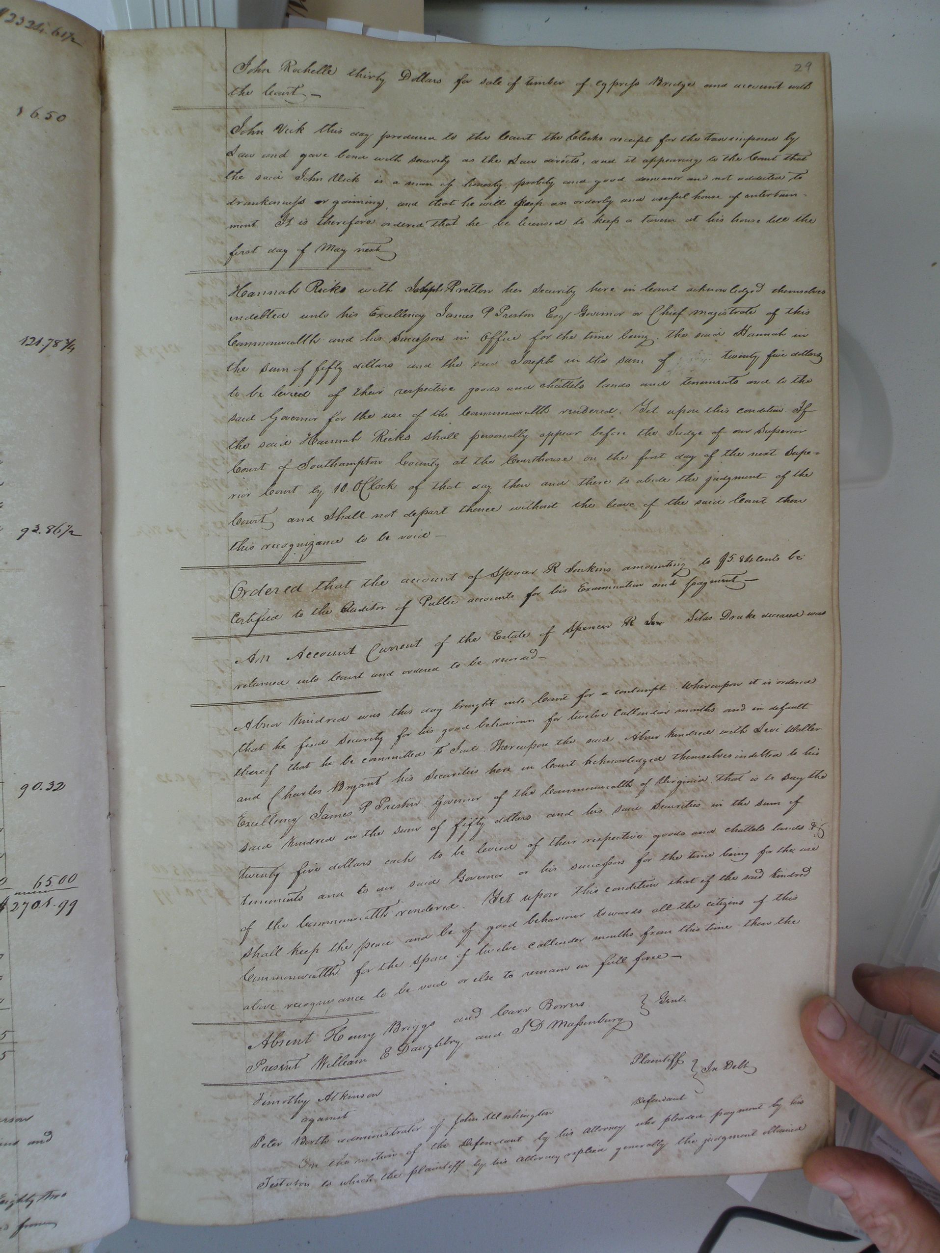 Court Order Book 1819-1822